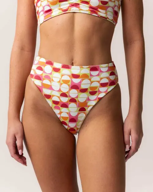 NANI Reversible High-leg Bikini Bottom - Citrus