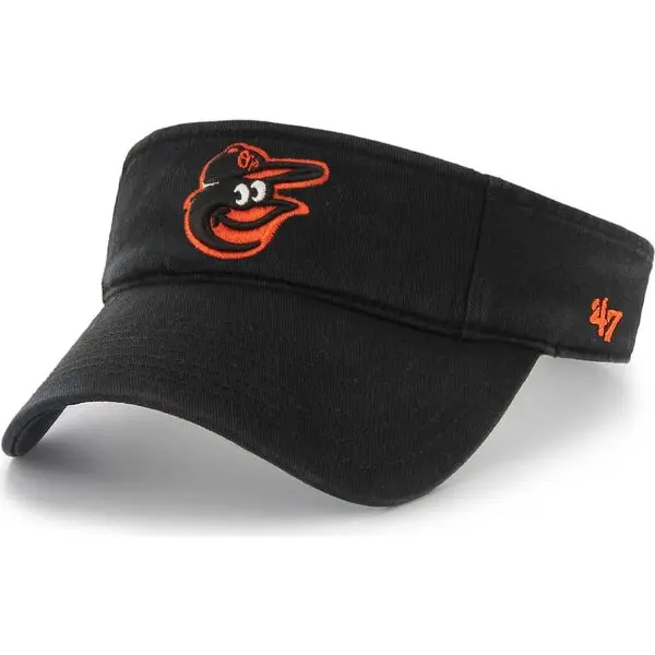 '47 Baltimore Orioles Clean Up Adjustable Visor - Black