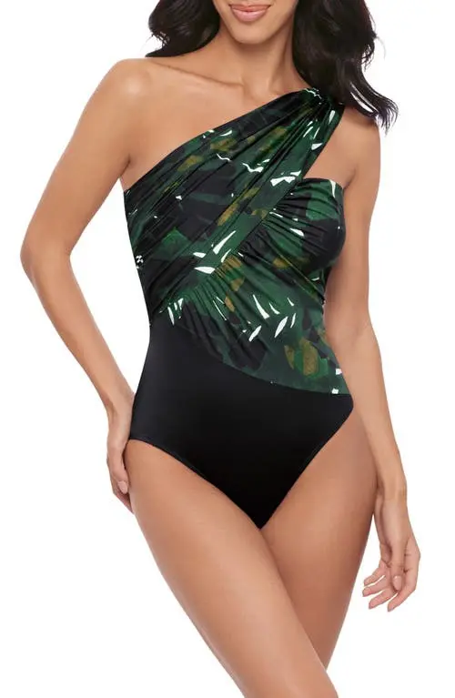 MAGICSUIT® Palmetto Goddess Convertible Strap One-piece Swimsuit - Green Multi