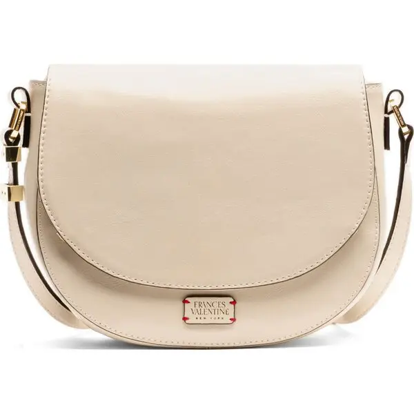 FRANCES VALENTINE Mini Ellen Leather Crossbody Bag - Oyster