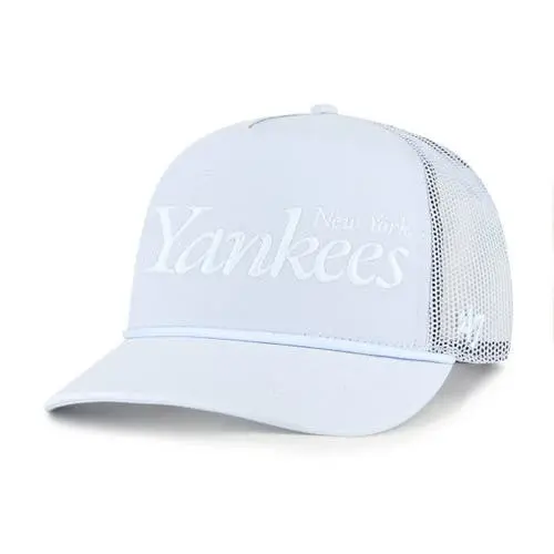 '47 New York Yankees Foundation Script Hitch Trucker Hat - Light Blue