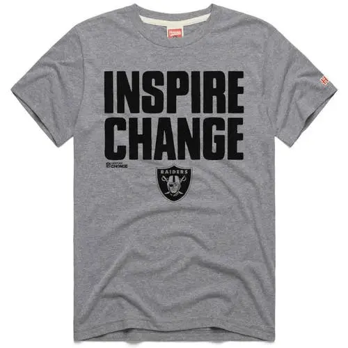 HOMAGE Las Vegas Raiders 2024 Inspire Change Tri-blend T-shirt - Gray