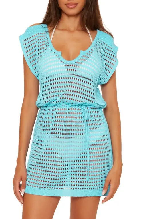 BECCA® By Rebecca Virtue Playa Open Stitch Cover-up Minidress - Oasis