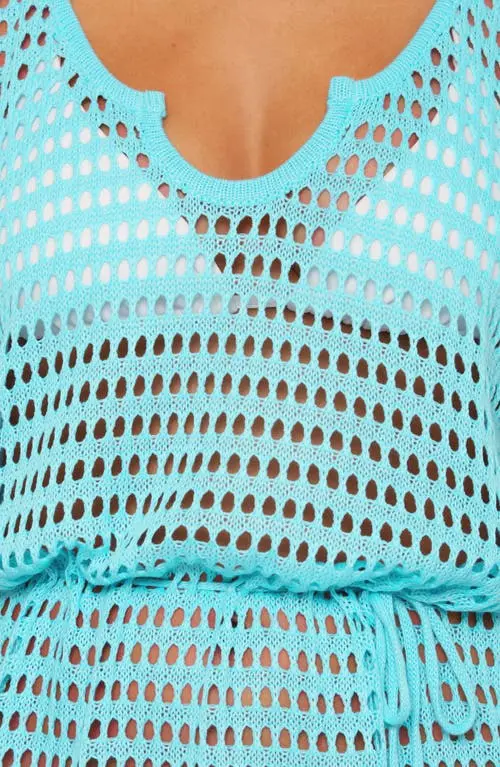 BECCA By Rebecca Virtue Playa Open Stitch Cover-up Minidress