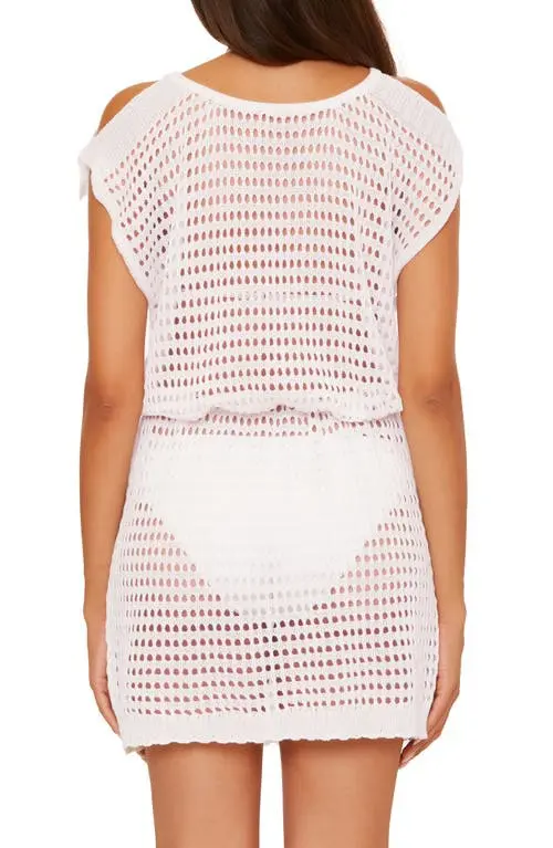 BECCA By Rebecca Virtue Playa Open Stitch Cover-up Minidress