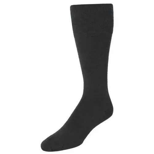 Trafalgar Santana Solid Mid-calf Merino Wool Socks - Charcoal