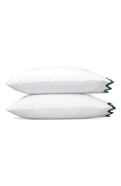MATOUK Aziza Set Of 2 Pillowcases - Green