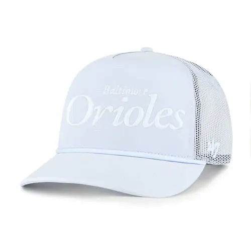 '47 Baltimore Orioles Foundation Script Hitch Adjustable Trucker Hat
