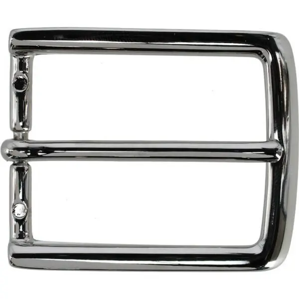 Trafalgar 35mm Italian Solid Brass Harness Belt Buckle - Shiny Nickel