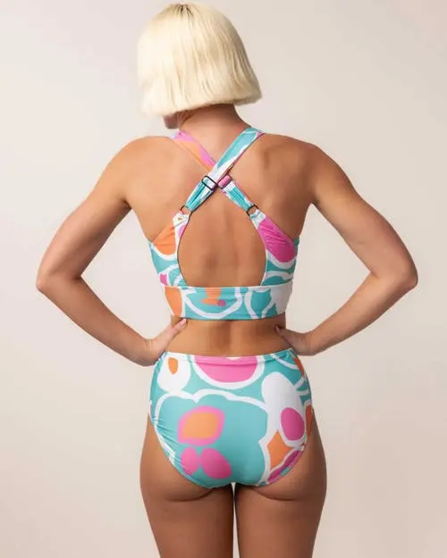 NANI Underwire V-neck Swim Crop - Ella