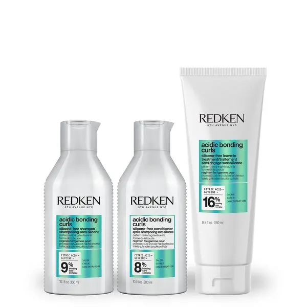 REDKEN Acidic Bonding Curls Trio: Shampoo, Conditioner & Leave-in - One-color