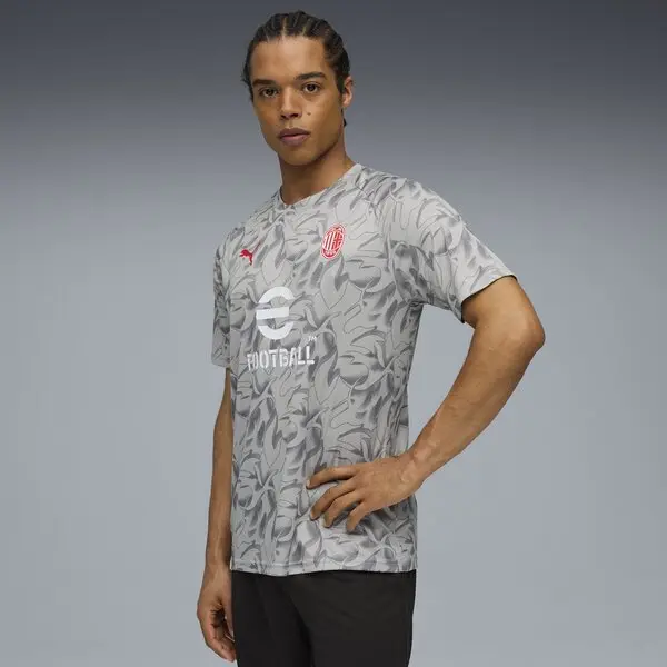 PUMA Ac Milan Pre-match Jersey - Smokey Gray- White