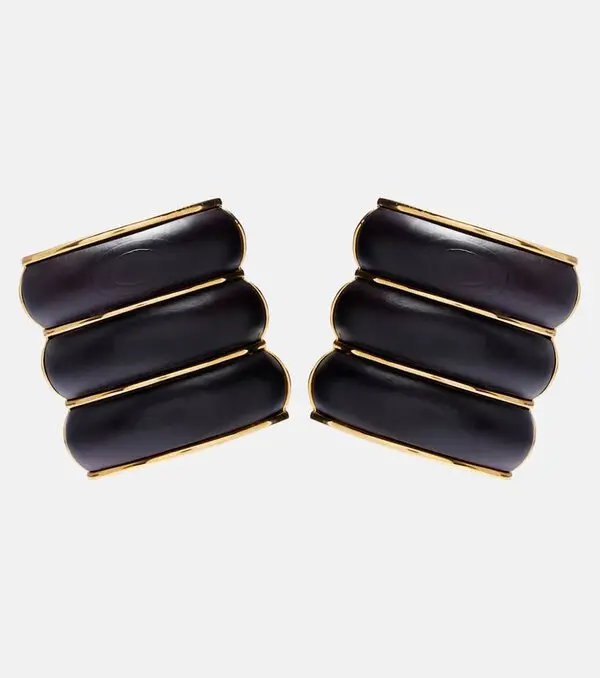 Alaïa Bumper Clip-on Earrings - Brown