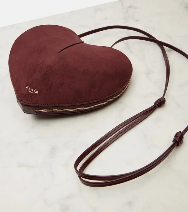 Alaïa Le Coeur Suede Shoulder Bag
