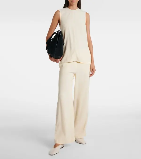 TOTEME Patent Leather Ballet Flats - White
