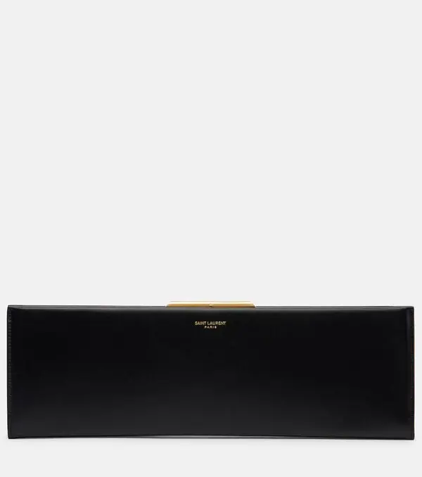 Saint Laurent Midnight Small Leather Clutch