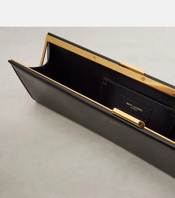 Saint Laurent Midnight Small Leather Clutch