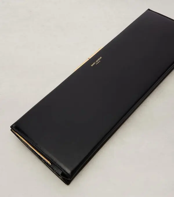 Saint Laurent Midnight Small Leather Clutch