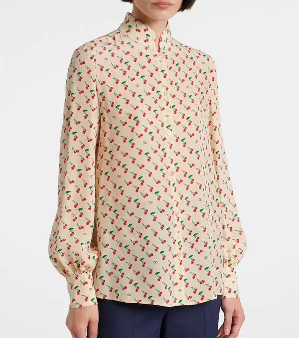 Valentino Garavani Cady Couture Printed Silk Blouse - Multicoloured