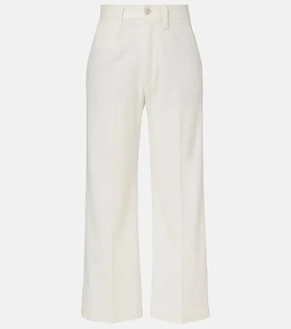 Polo Ralph Lauren Cropped Cotton-blend Chinos - White