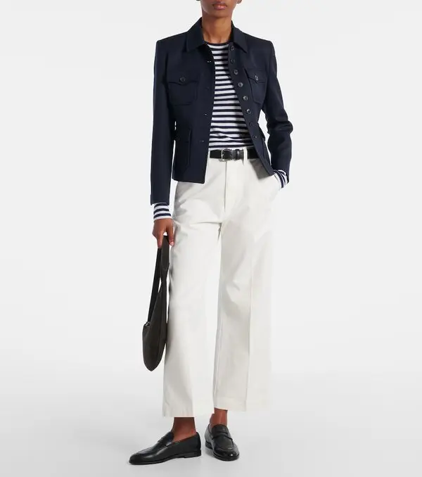 Polo Ralph Lauren Cropped Cotton-blend Chinos - White