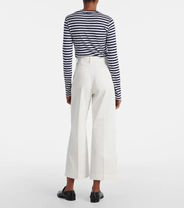 Polo Ralph Lauren Cropped Cotton-blend Chinos - White
