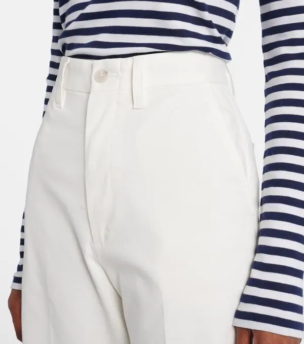 Polo Ralph Lauren Cropped Cotton-blend Chinos - White
