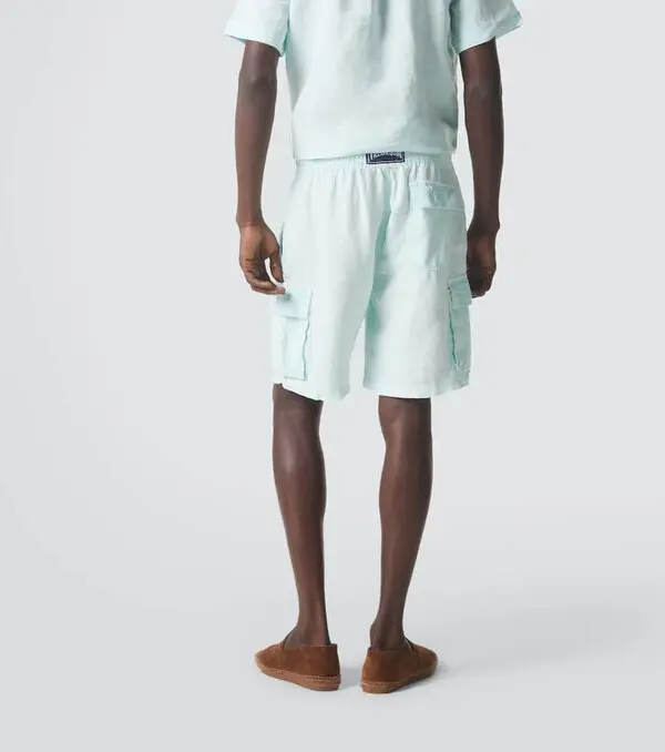 Vilebrequin Linen Cargo Shorts - Blue