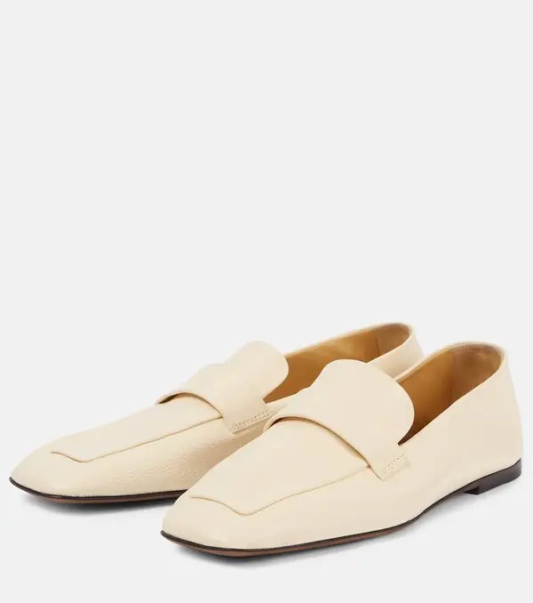 THE ROW Soft Leather Loafers - White
