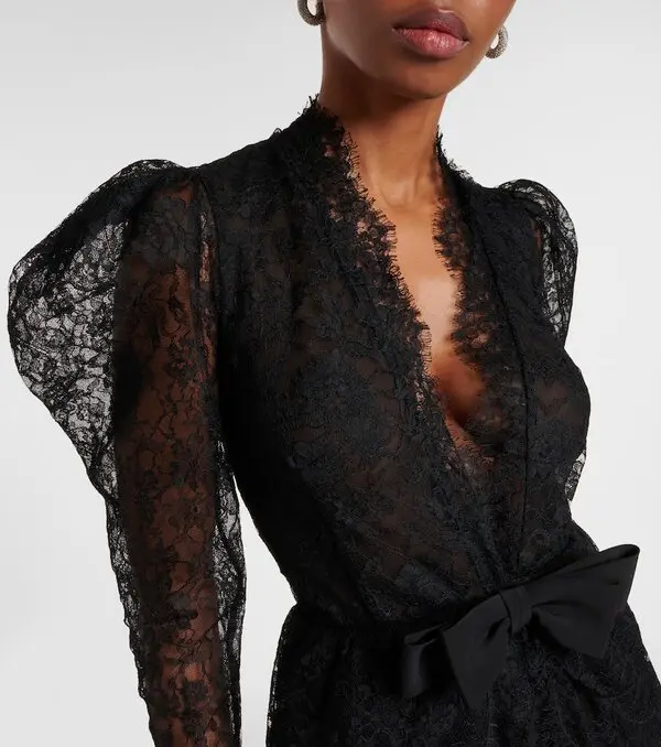 Alessandra Rich Lace Maxi Gown