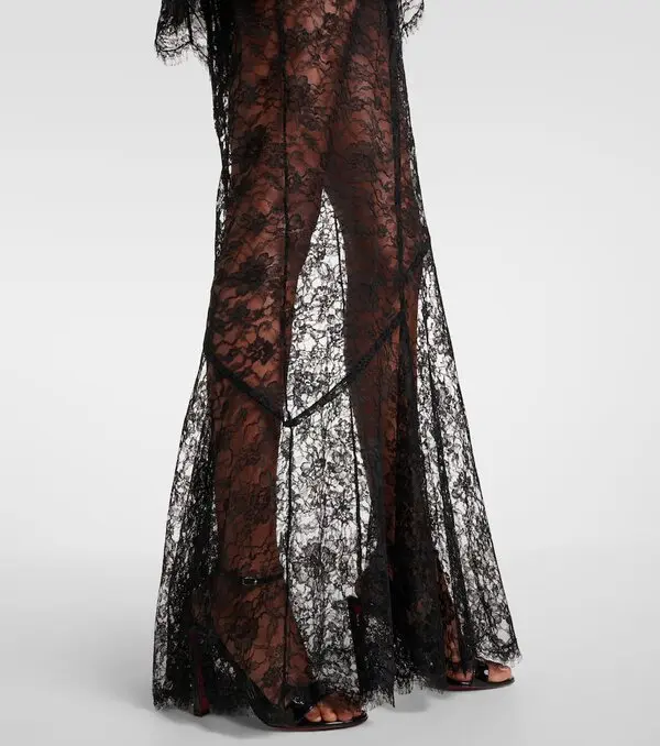 Alessandra Rich Lace Maxi Gown