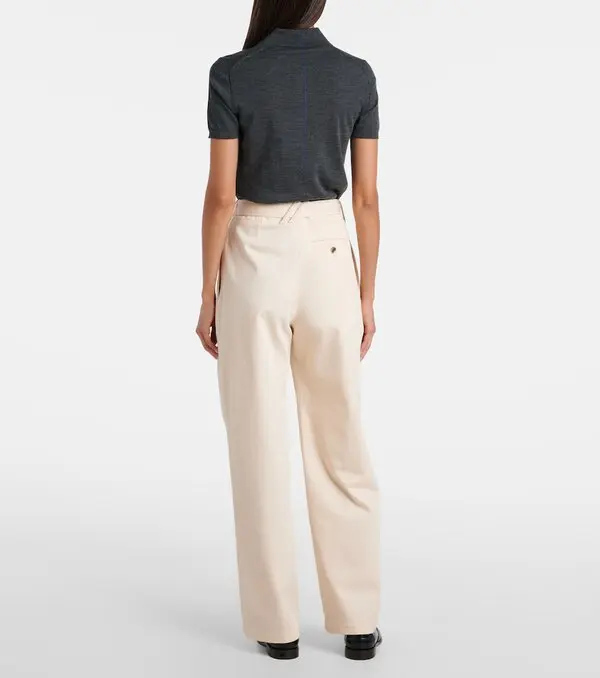 Burberry Cotton Gabardine Tapered Trousers
