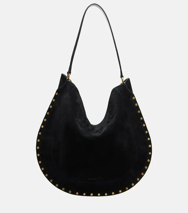 Isabel Marant Étoile Oskan Soft Medium Suede Shoulder Bag - Black