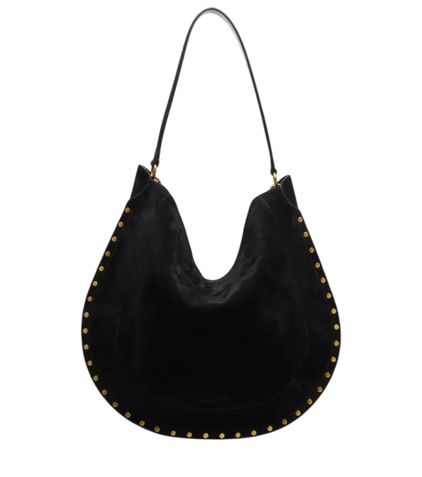 Isabel Marant Étoile Oskan Soft Medium Suede Shoulder Bag - Black