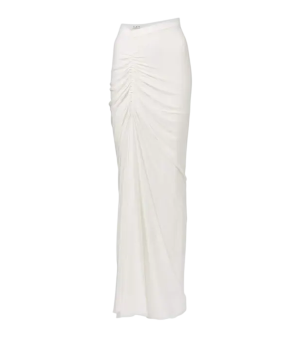 Alaïa Draped Maxi Skirt - White