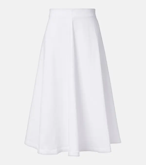 Altuzarra Varda Cotton-blend Midi Skirt - White