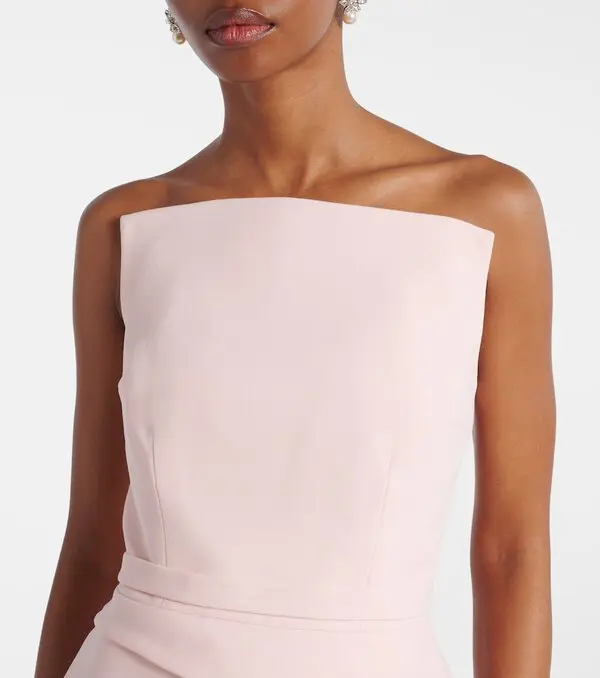 Safiyaa Belted Crêpe Midi Dress