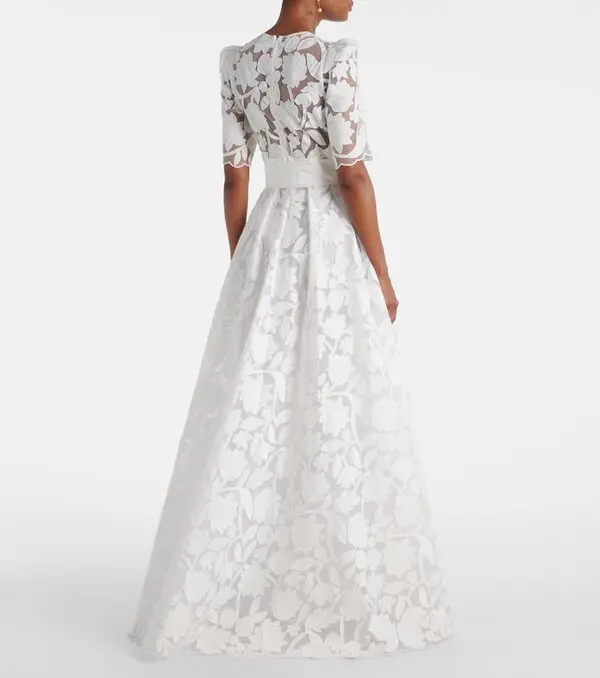 Elie Saab Embroidered Floral Gown