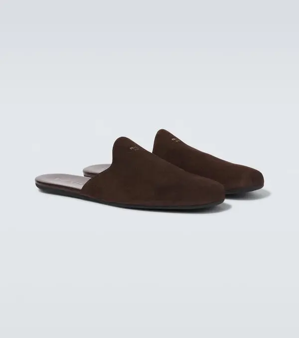 Prada Suede Mules - Brown