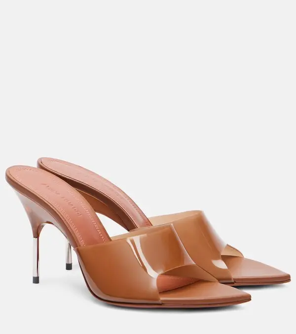 Amina Muaddi Bianca 95 Mules