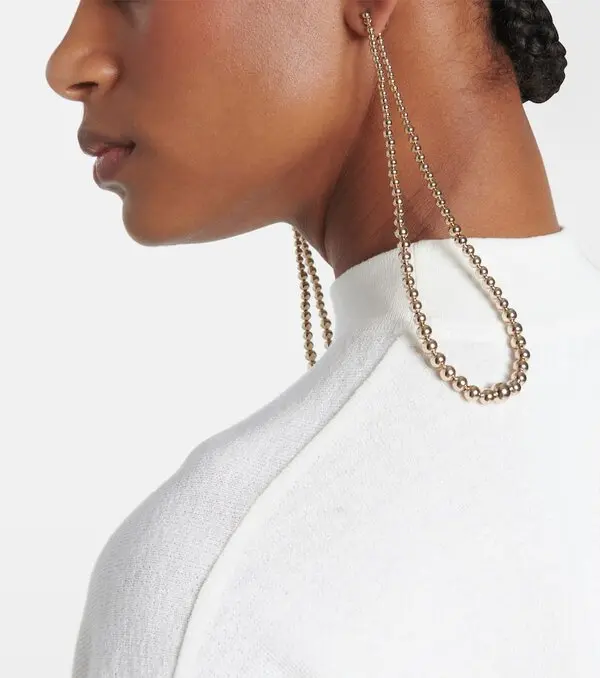 Alaïa Beaded Drop Earrings - Gold