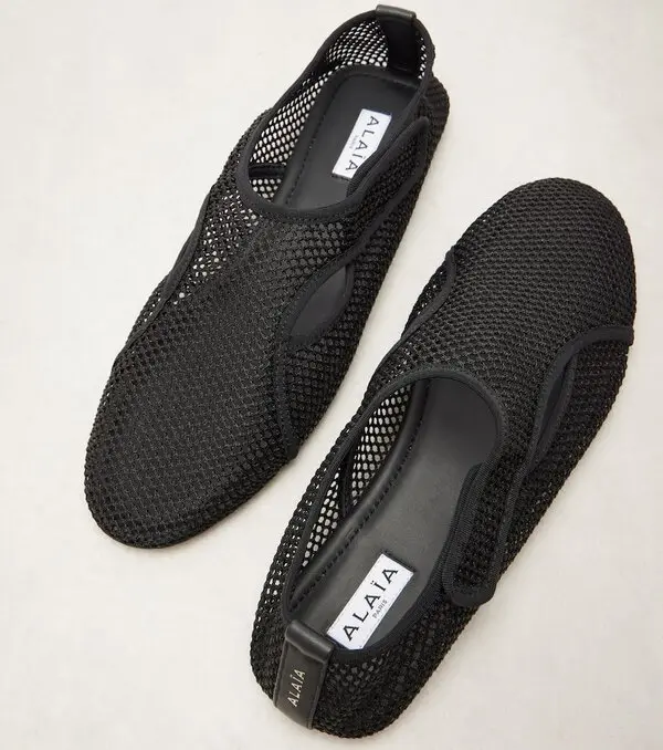 Alaïa Fishnet Slip-on Shoes
