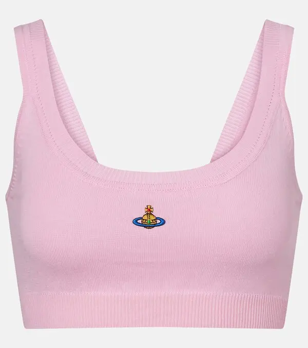 VIVIENNE WESTWOOD Bea Cotton And Cashmere Bra Top - Pink