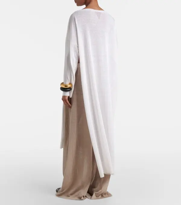 Alaïa Linen And Silk Wide-leg Pants