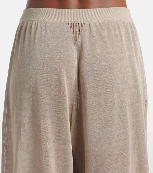 Alaïa Linen And Silk Wide-leg Pants