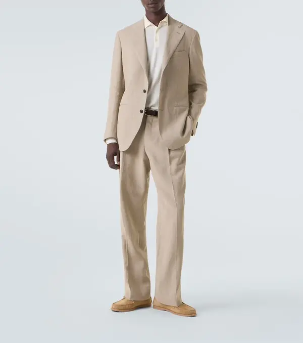 SAMAN AMEL Suit Pants - Beige