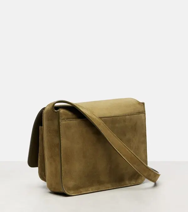 Saint Laurent Niki Cassandre Suede Shoulder Bag - Green