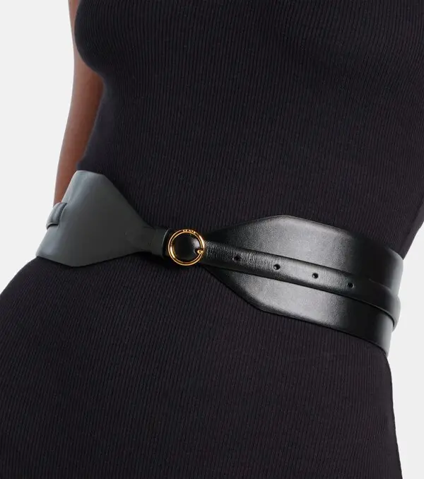 Alaïa Double Large Leather Belt - Black