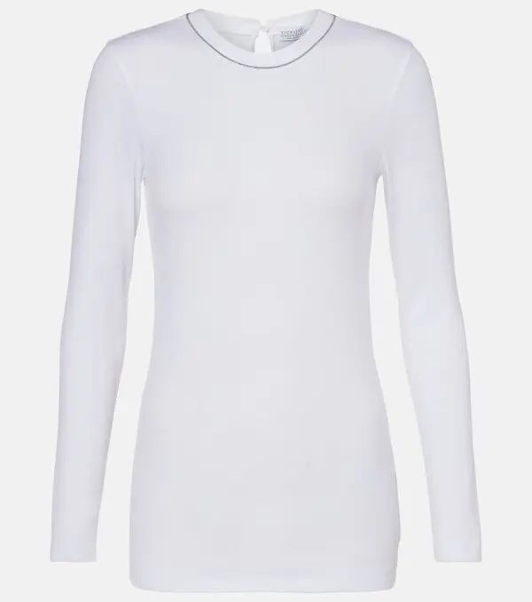 Brunello Cucinelli Cotton-blend Top - White