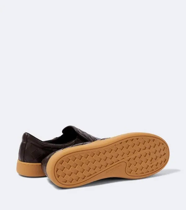 Bottega Veneta Sawyer Intrecciato Leather Slip-on Shoes - Brown